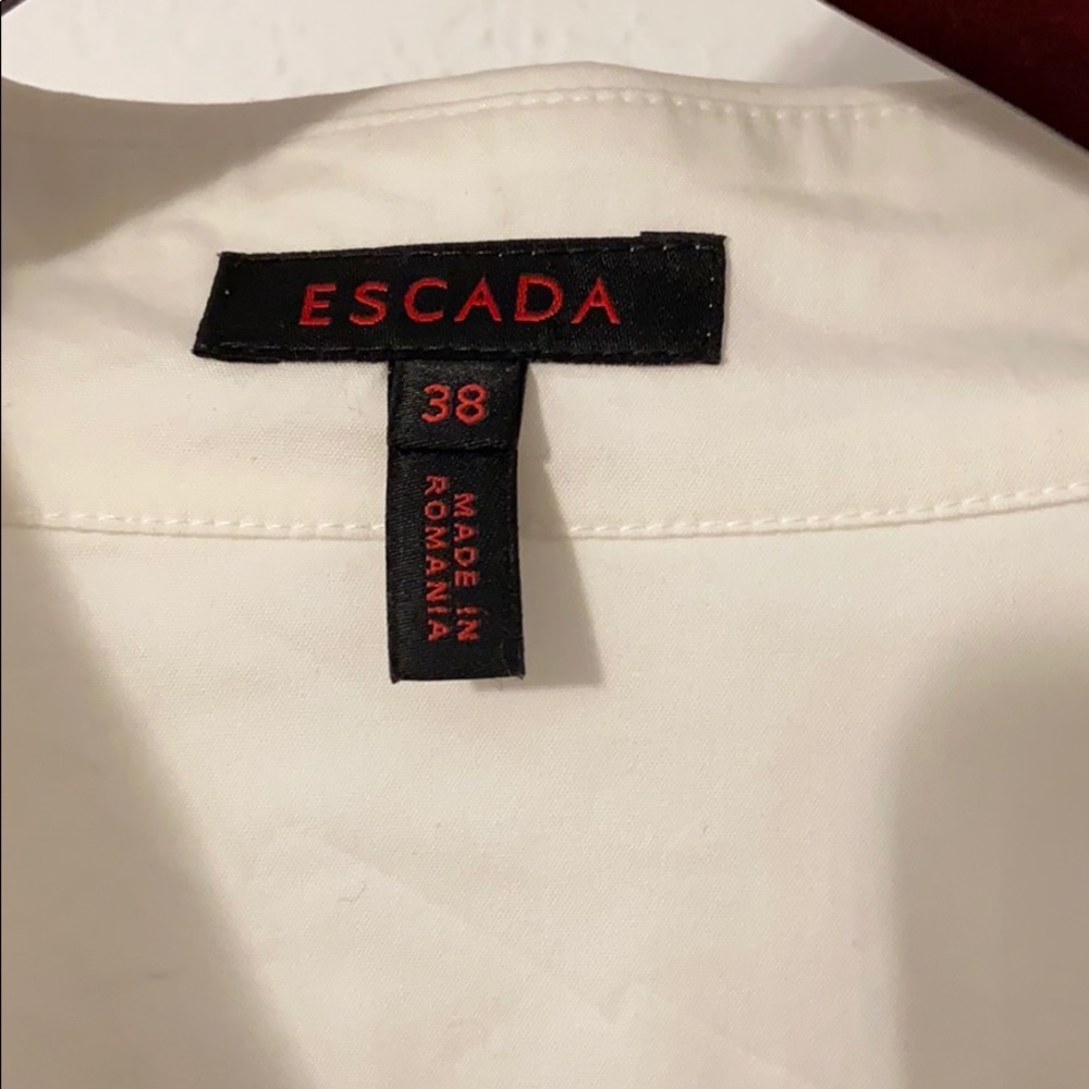 Escada White Button Down Shirt - Gem